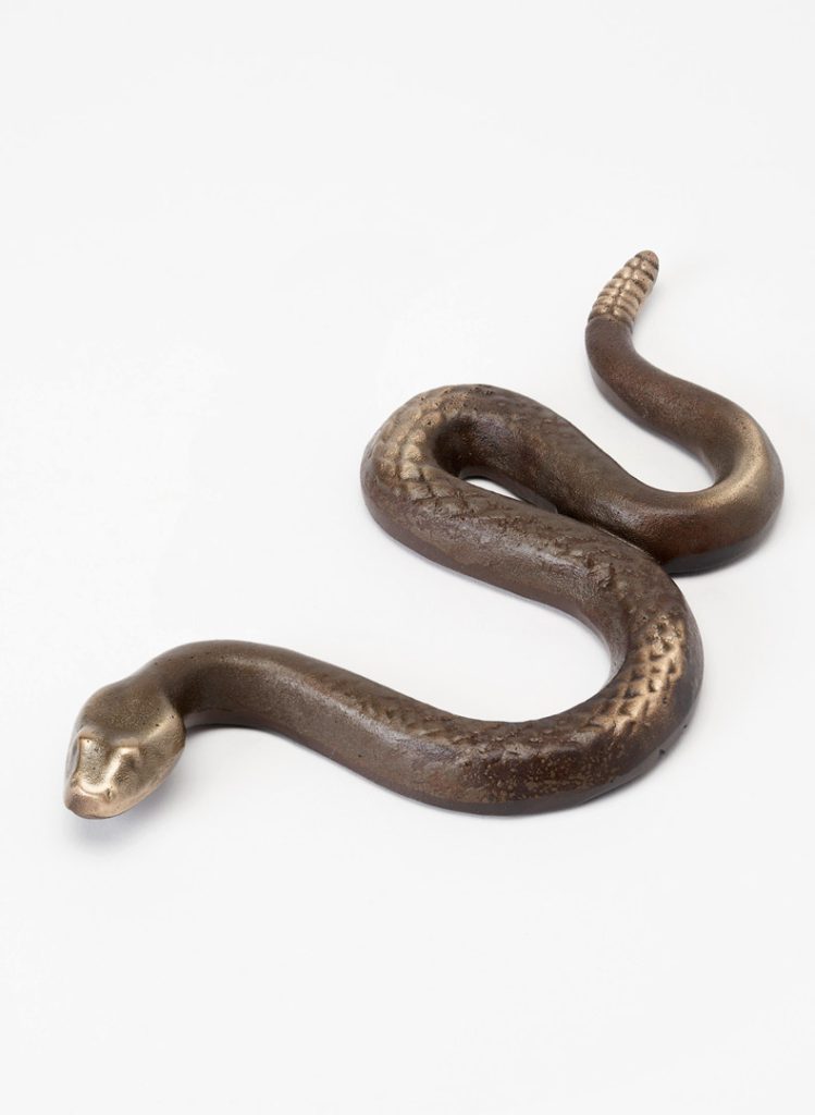 Rattlesnake Sculpture by Scott Nelles | Grovewood Gallery